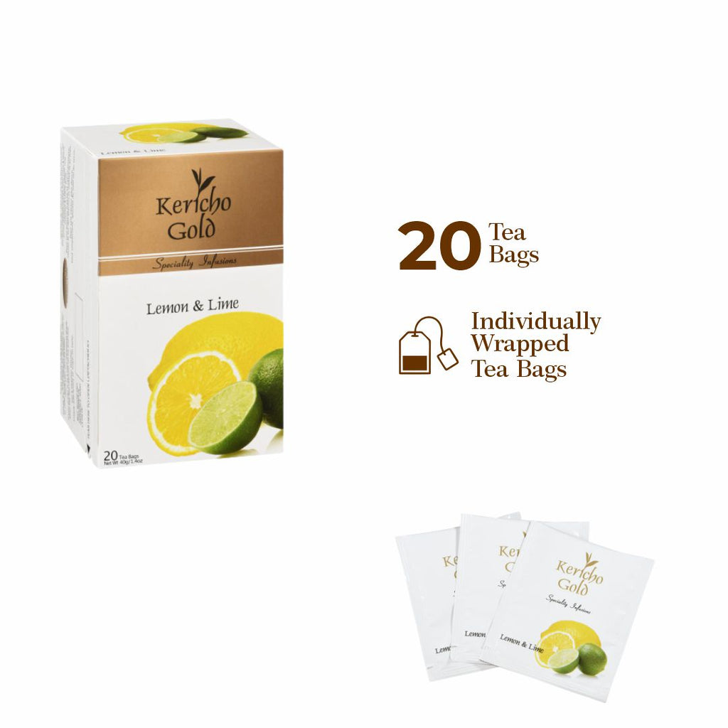 Buy Lemon & Lime Tea Bags Online at Best Price | Kericho Gold U.S.A